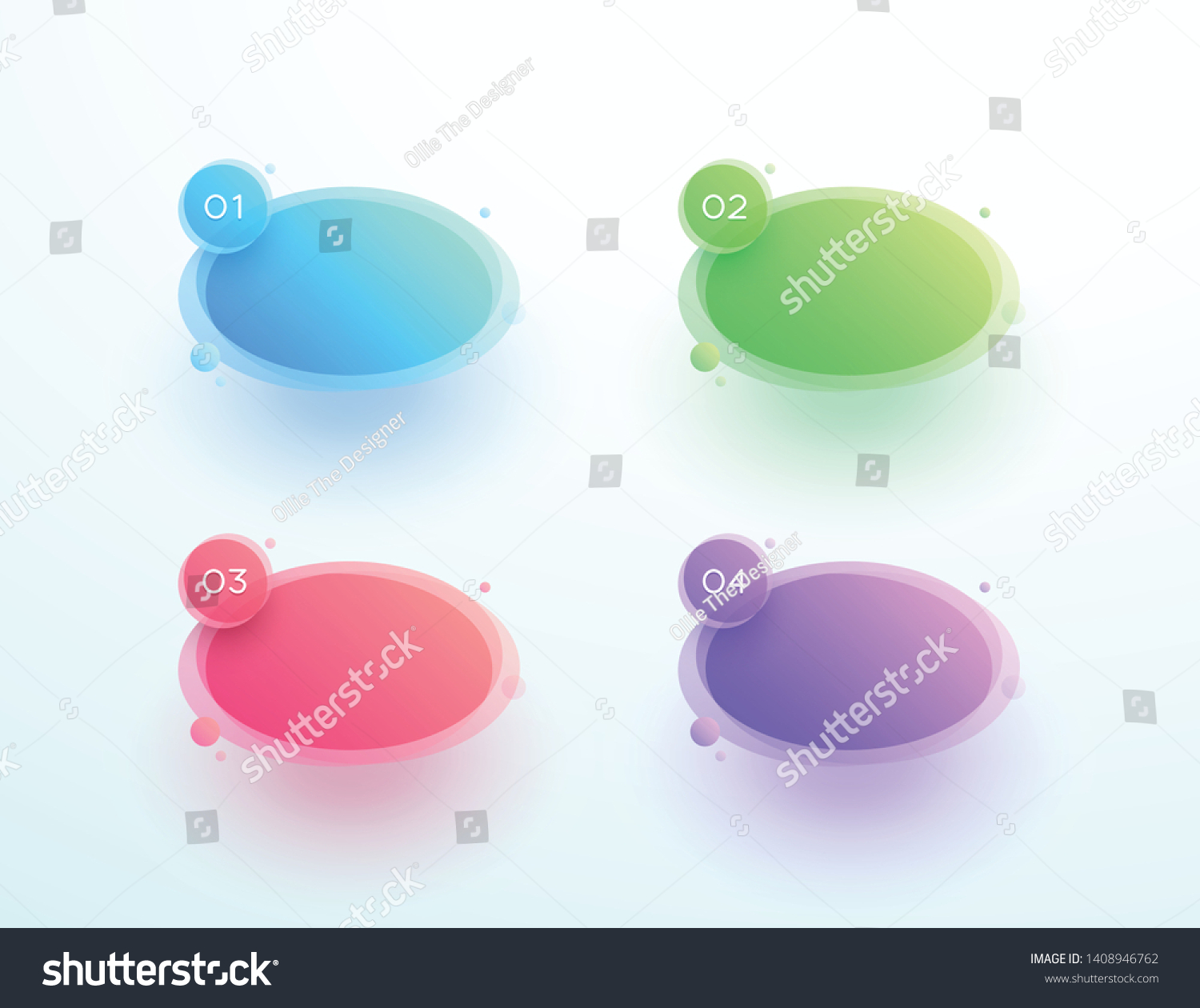 Abstract Circle Shape Numbered Text Boxes Stock Vector (Royalty Free ...