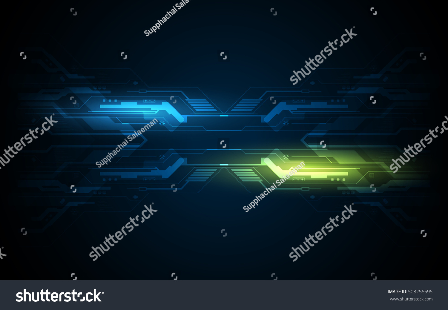 Abstract Circuit Hi Tech Pattern Technology Stock Vector (Royalty Free ...