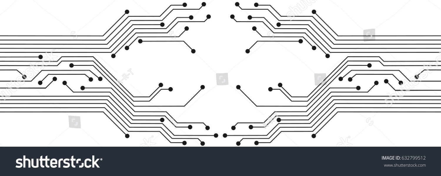 Abstract Circuit Horizontal Background Technology Modern Stock Vector ...
