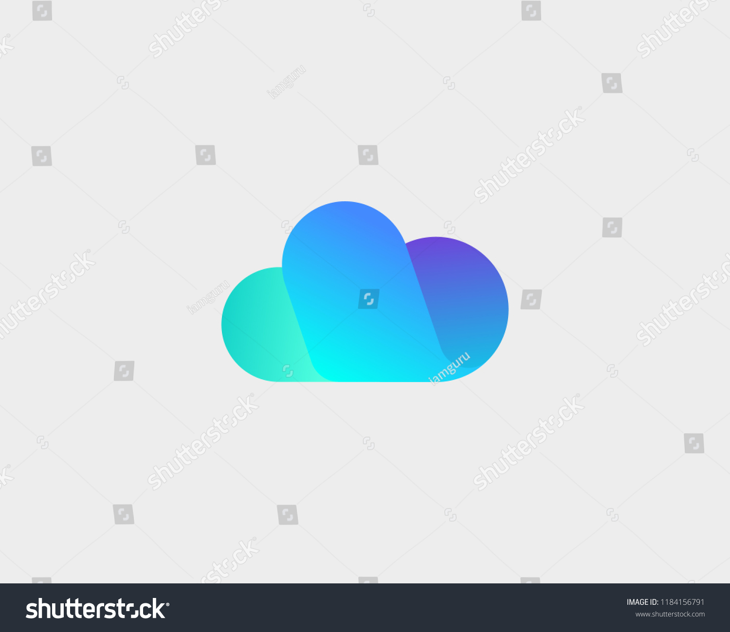 Abstract Cloud Logo Design Storage Weather Stock Vector (Royalty Free ...