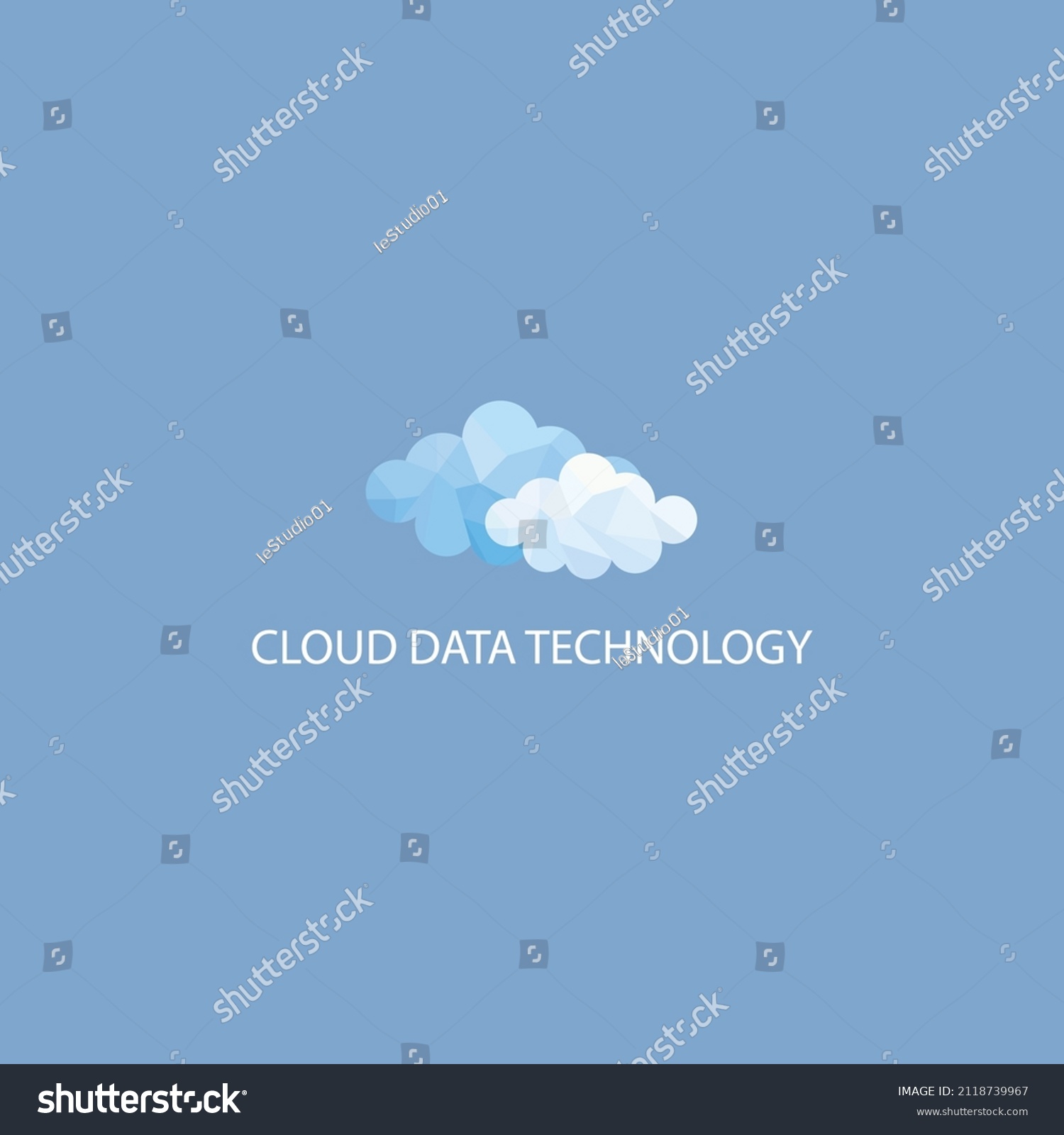 Abstract Cloud Storage Logo Vector Illustration Stock Vector (Royalty ...
