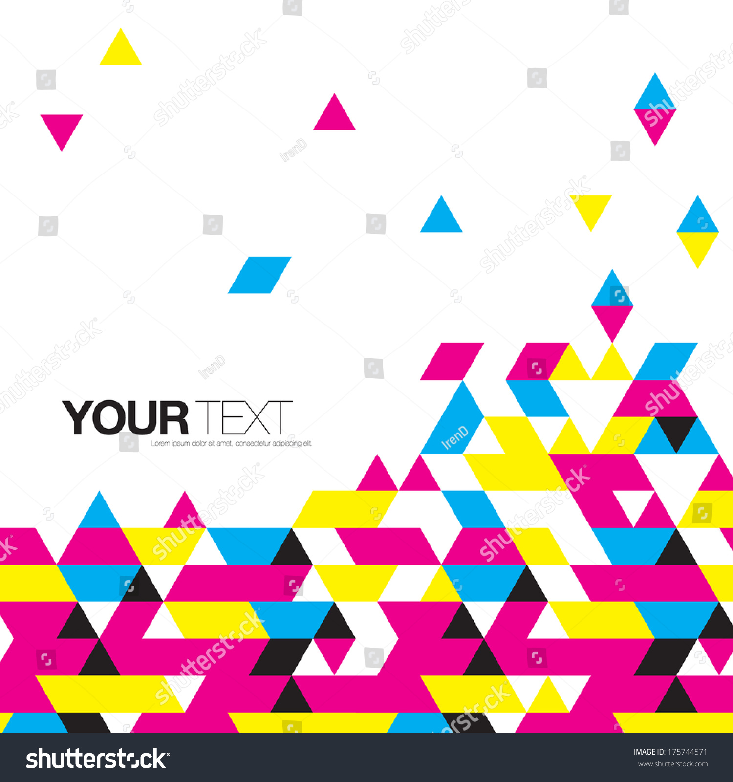 Textura de triángulos de color CMYK: vector de stock (libre de regalías ...