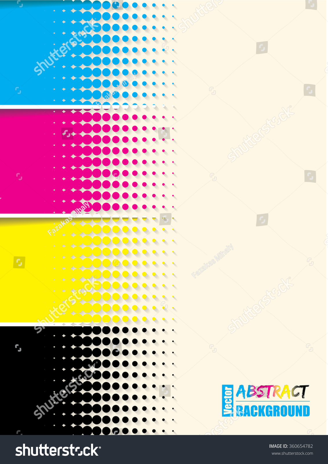Abstract Cmyk Halftone Background Template Sample Stock Vector (Royalty ...