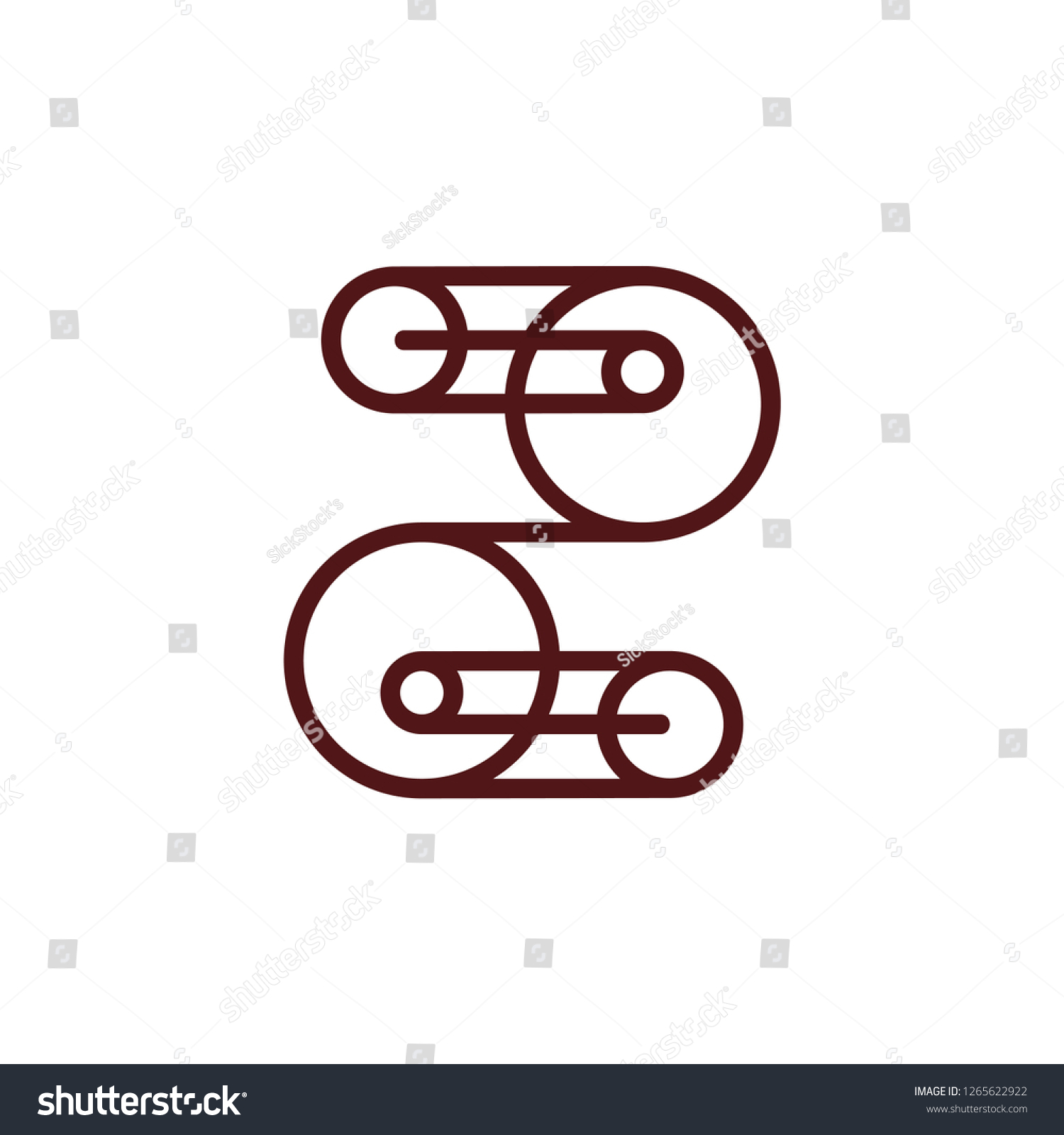 Abstract Cog Wheel Rope Machine Logo Stock Vector (Royalty Free ...