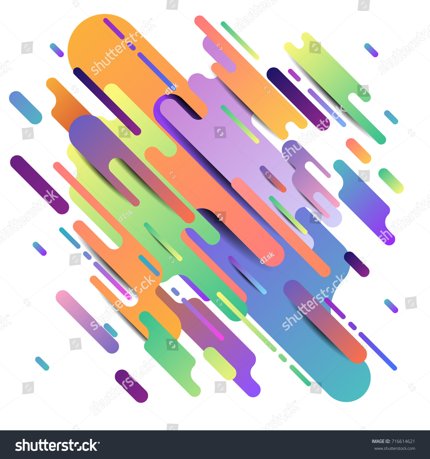 Abstract Color Shapes Stock Vector (Royalty Free) 716614621