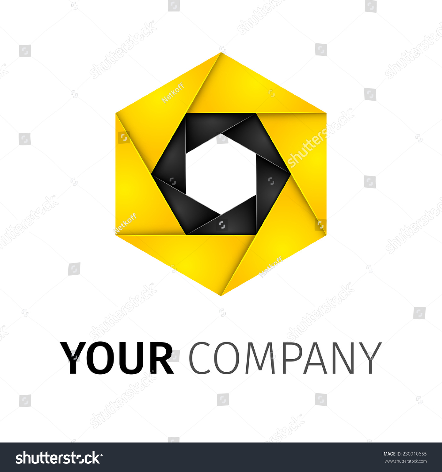 Abstract Colorful Camera Shutter Logo Stock Vector (Royalty Free) 230910655