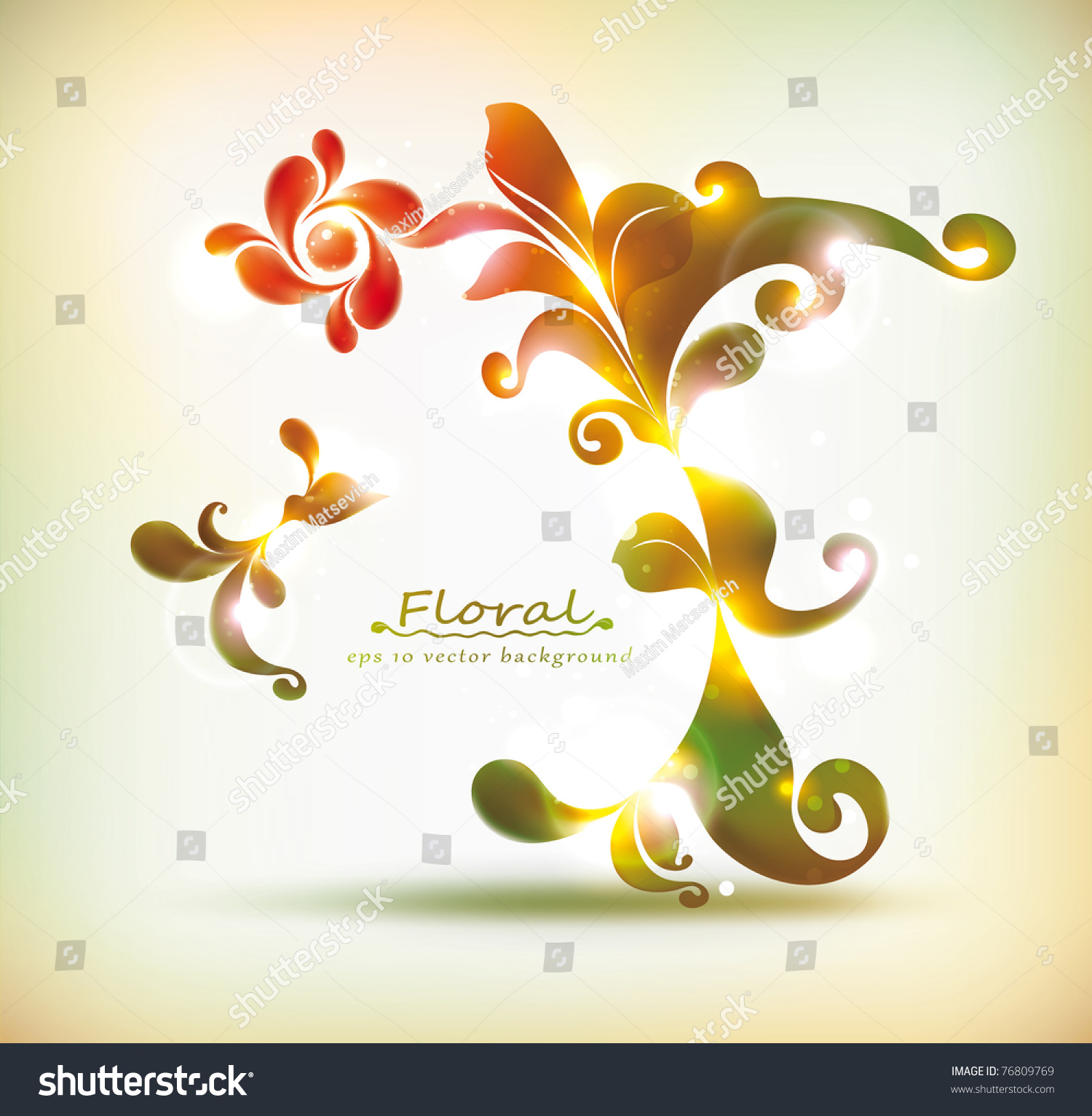 Abstract Colorful Floral Vector Background Stock Vector (Royalty Free ...