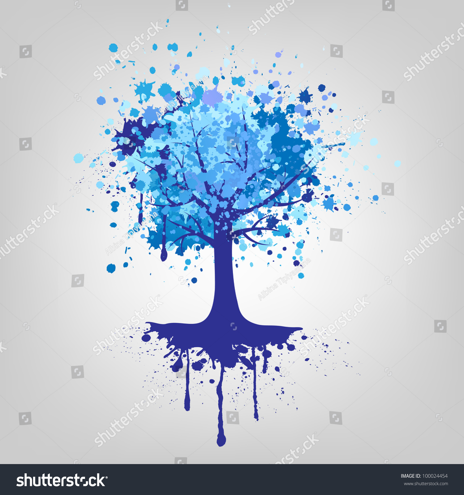 Abstract Colorful Tree Vector Background Stock Vector Royalty Free 100024454