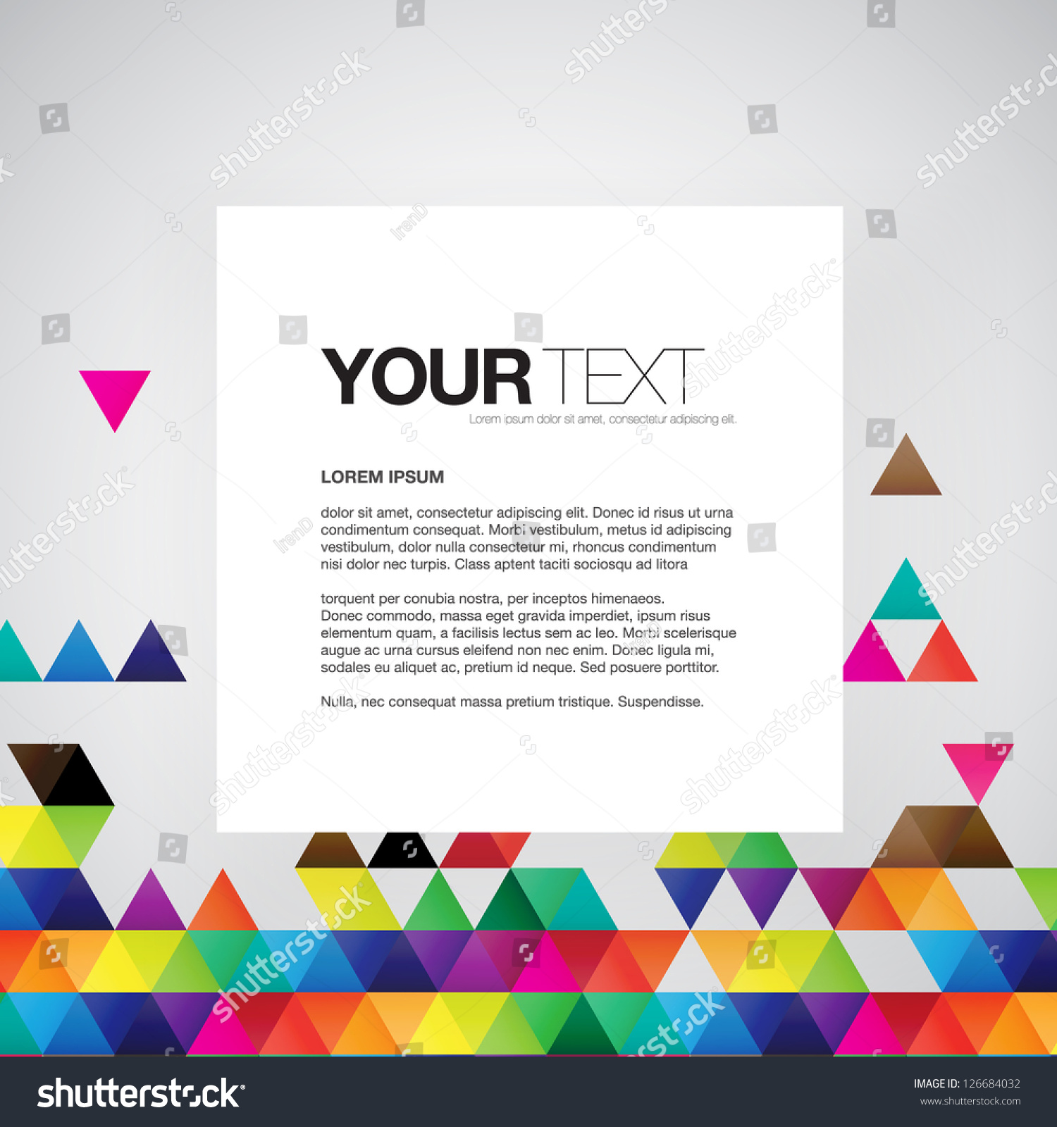 Abstract Colorful Triangles Text Box Design Stock Vector (Royalty Free ...