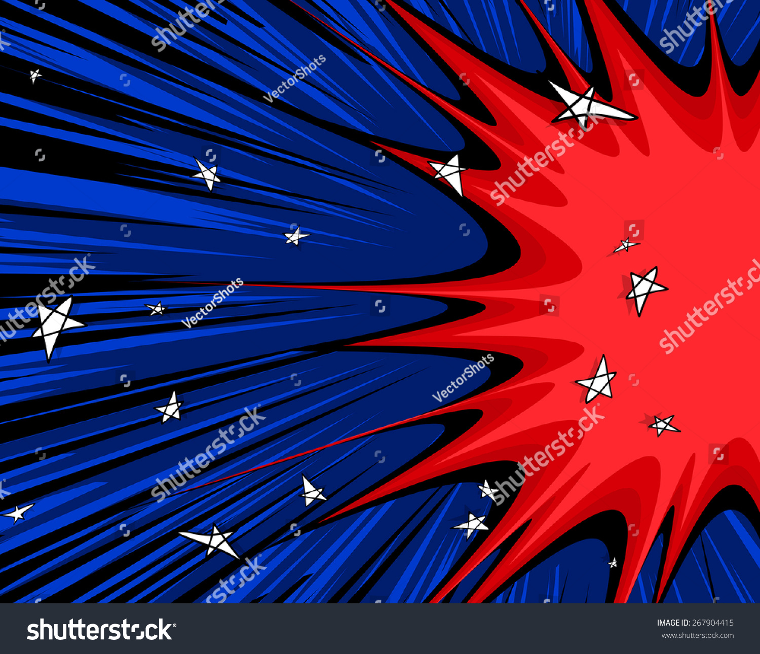 Abstract Comic Stars Background Stock Vector (Royalty Free) 267904415 ...