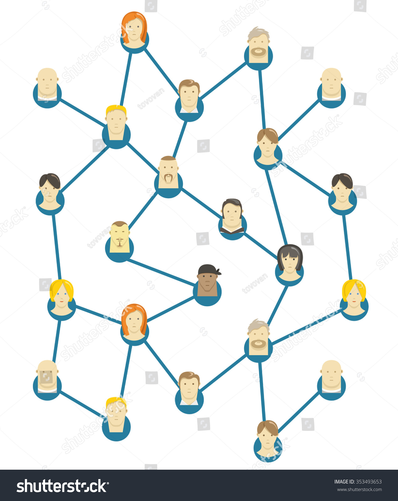 Abstract Communication Scheme Stock Vector 353493653 : Shutterstock