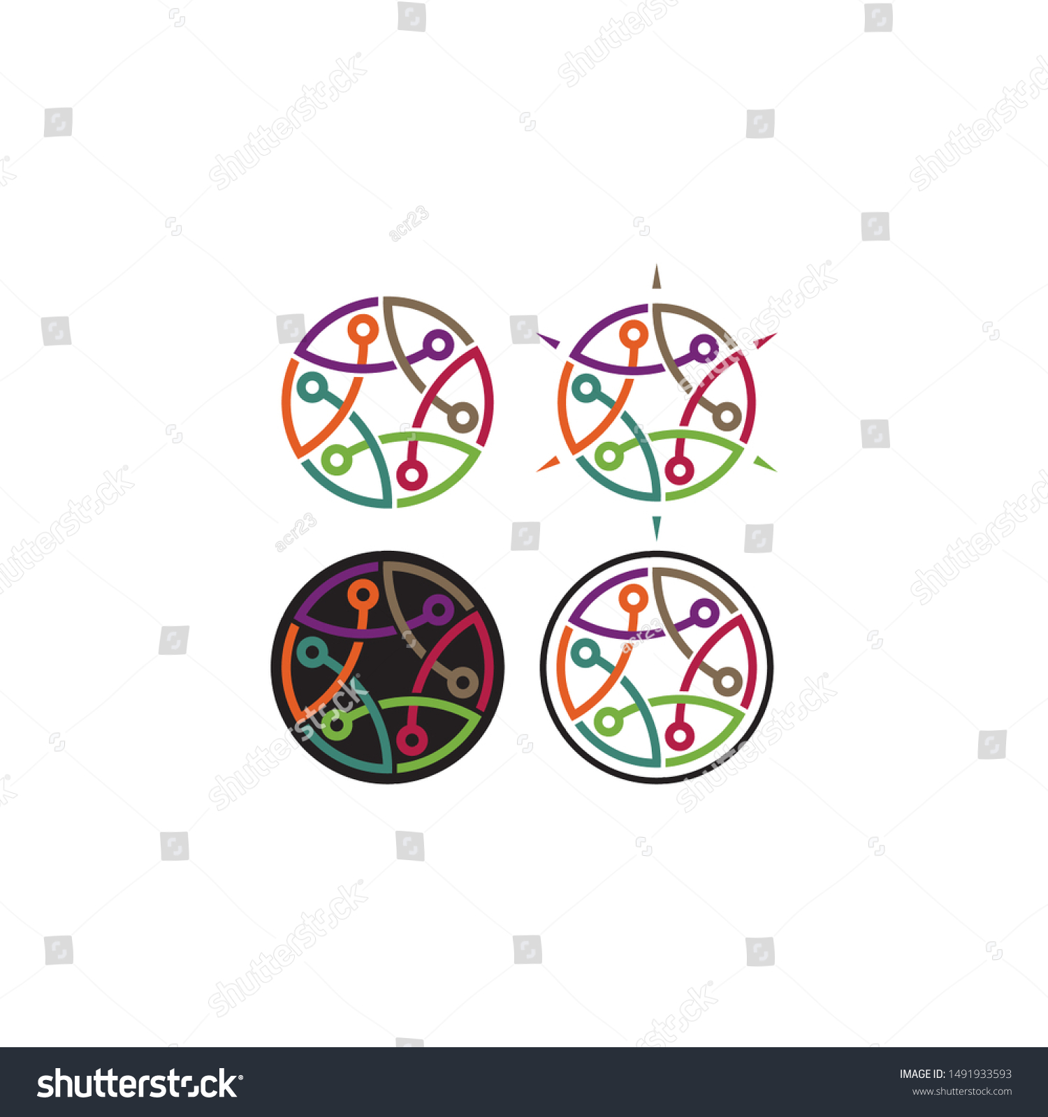 Abstract Communication Technology Logo Icon Vector Stock Vector ...