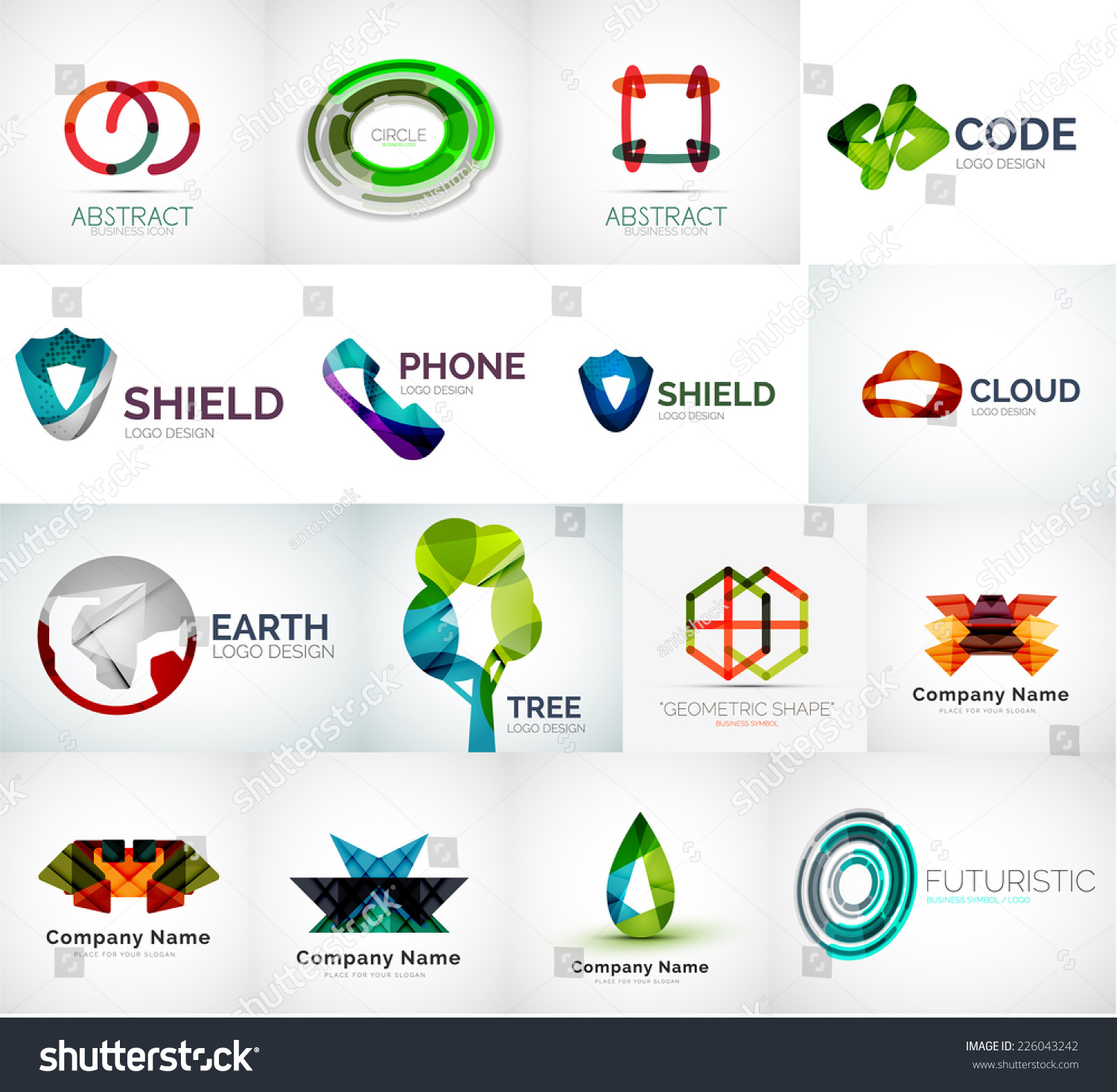 Abstract Company Logo Vector Collection Modern Stock Vector (Royalty ... Abstract Company Logo Vector Collection Modern Stock Vector (Royalty ...
