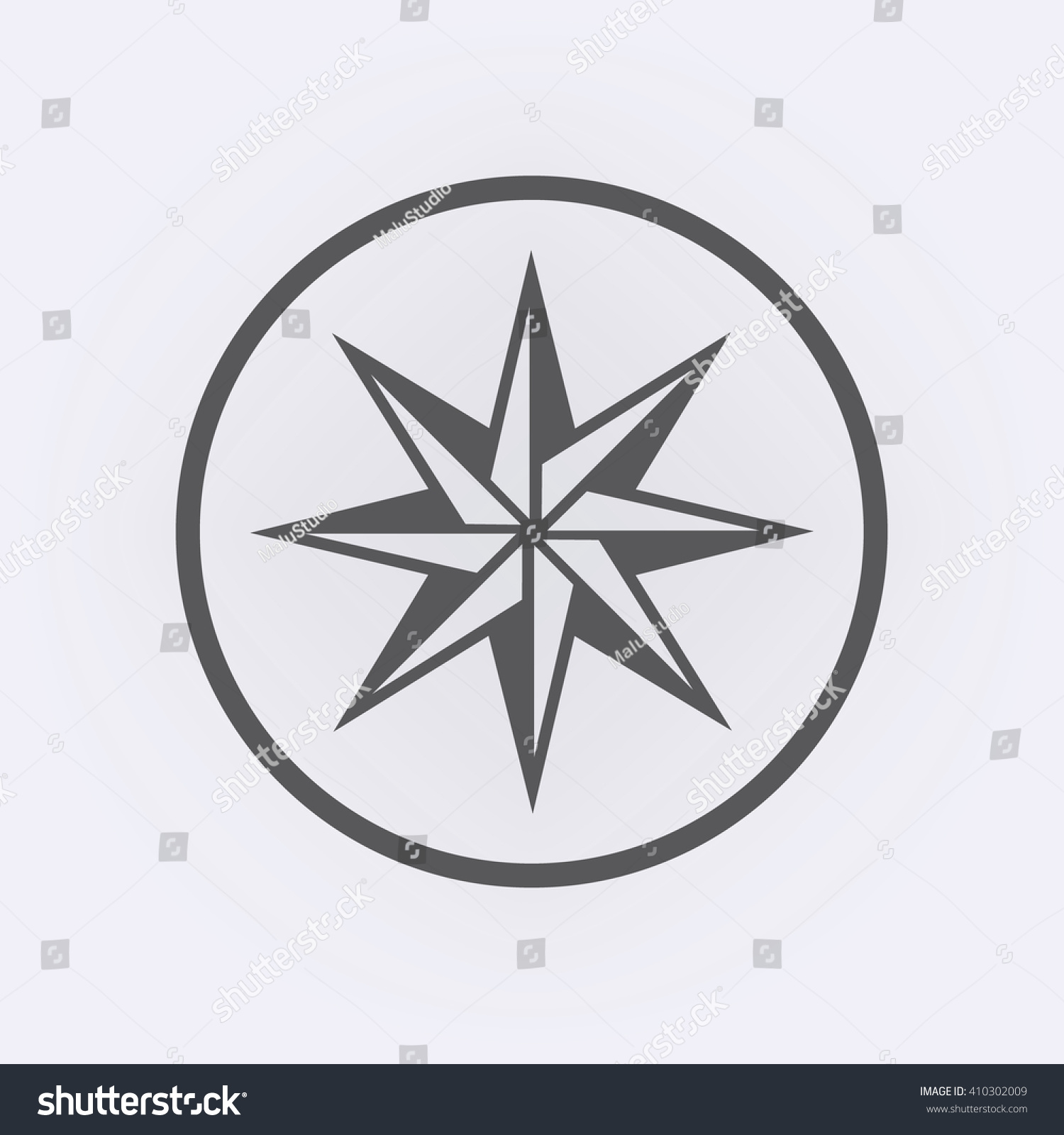 Abstract Compass Icon Circle Vector Illustration Stock Vector (Royalty ...