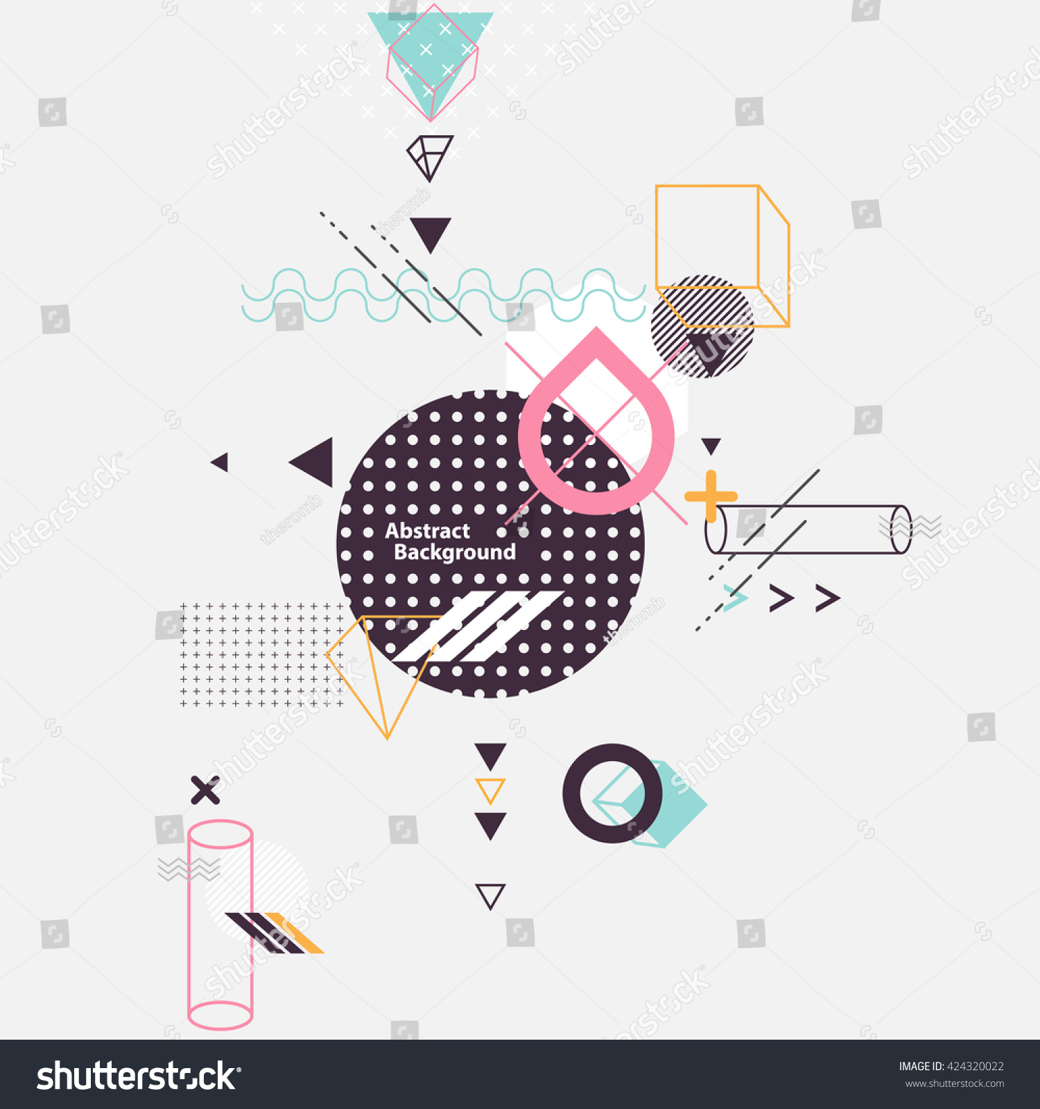 Abstract Composition Geometric Elements Stock Vector (Royalty Free ...