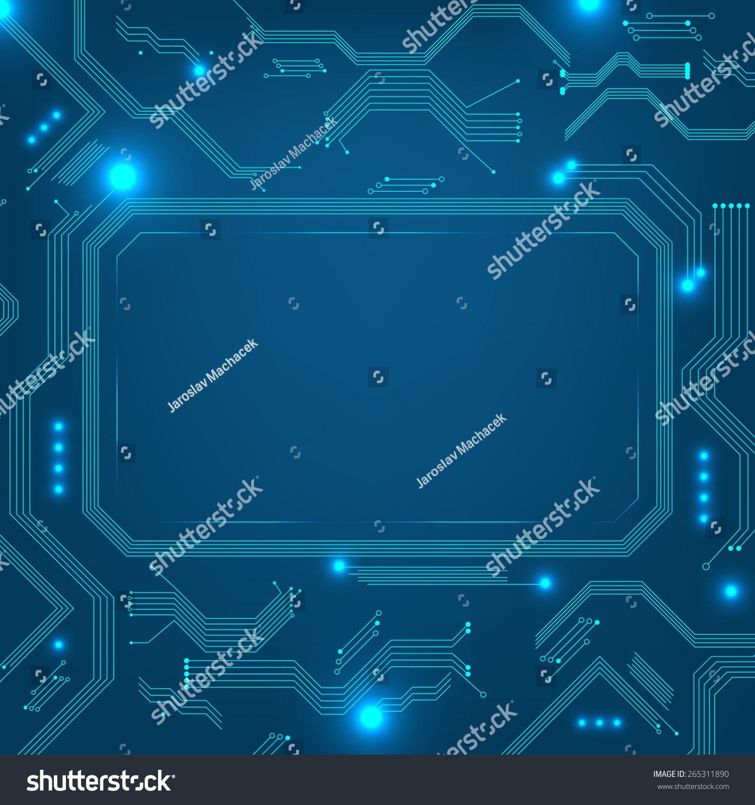Abstract Computer Technical Background Frame Your Stock Vector (Royalty ...