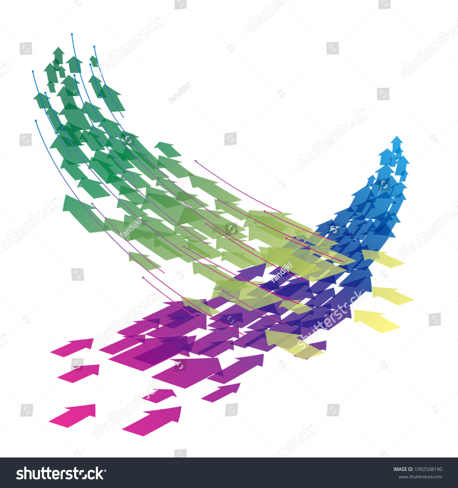 Abstract Concept Design Arrow Symbol Staggered Stock Vector (Royalty ...