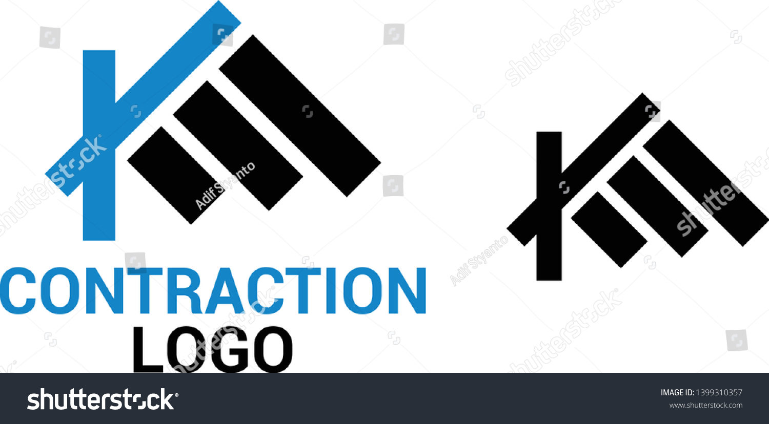 Abstract Contraction Logo Simple Modern Stock Vector (Royalty Free ...