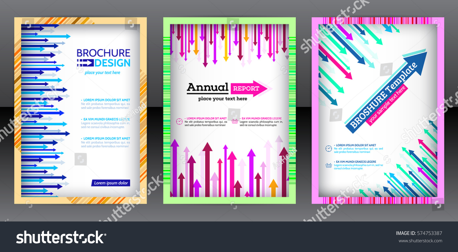 Abstract Cover Design Arrows Elements Abstract Stock Vector (Royalty ...
