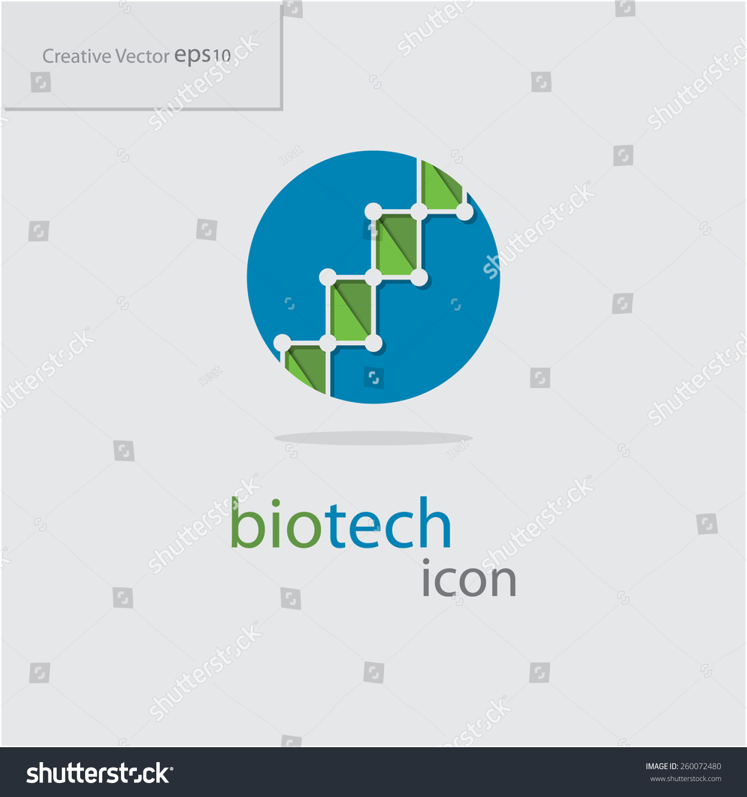 Abstract Creative Flat Biotechnology Biotech Icon Stock Vector ...