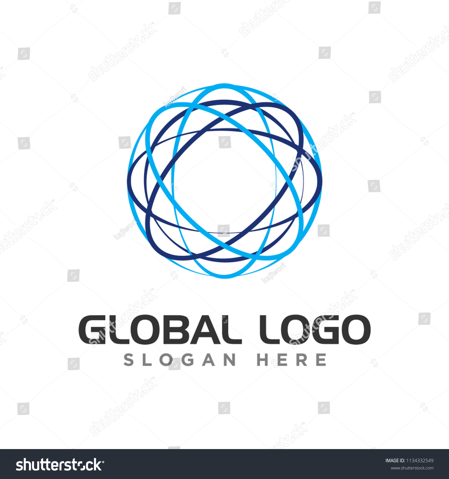 Abstract Creative Global Globe Logo Design Stock Vector (Royalty Free ...