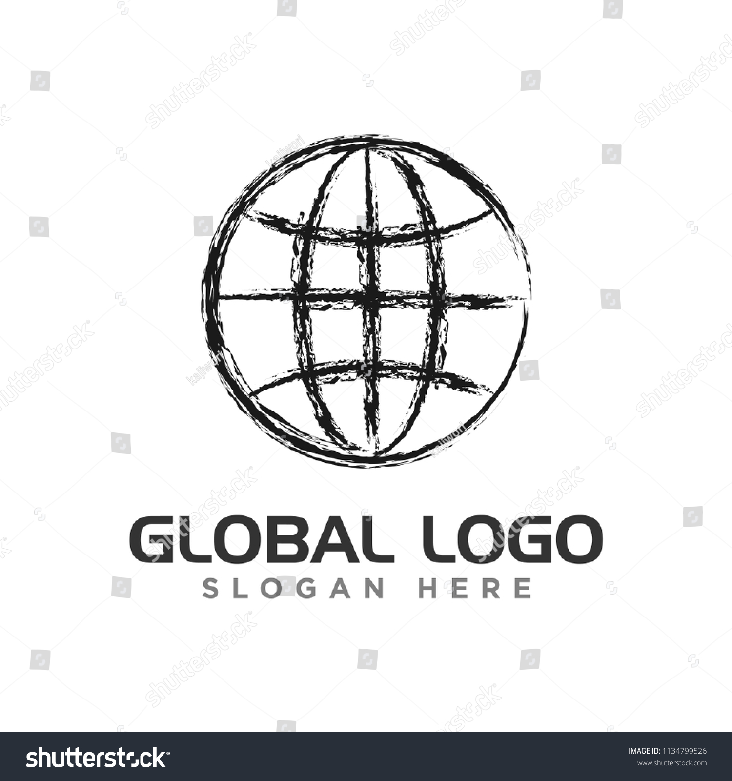 Abstract Creative Globe Logo Global Logo Stock Vector (Royalty Free ...