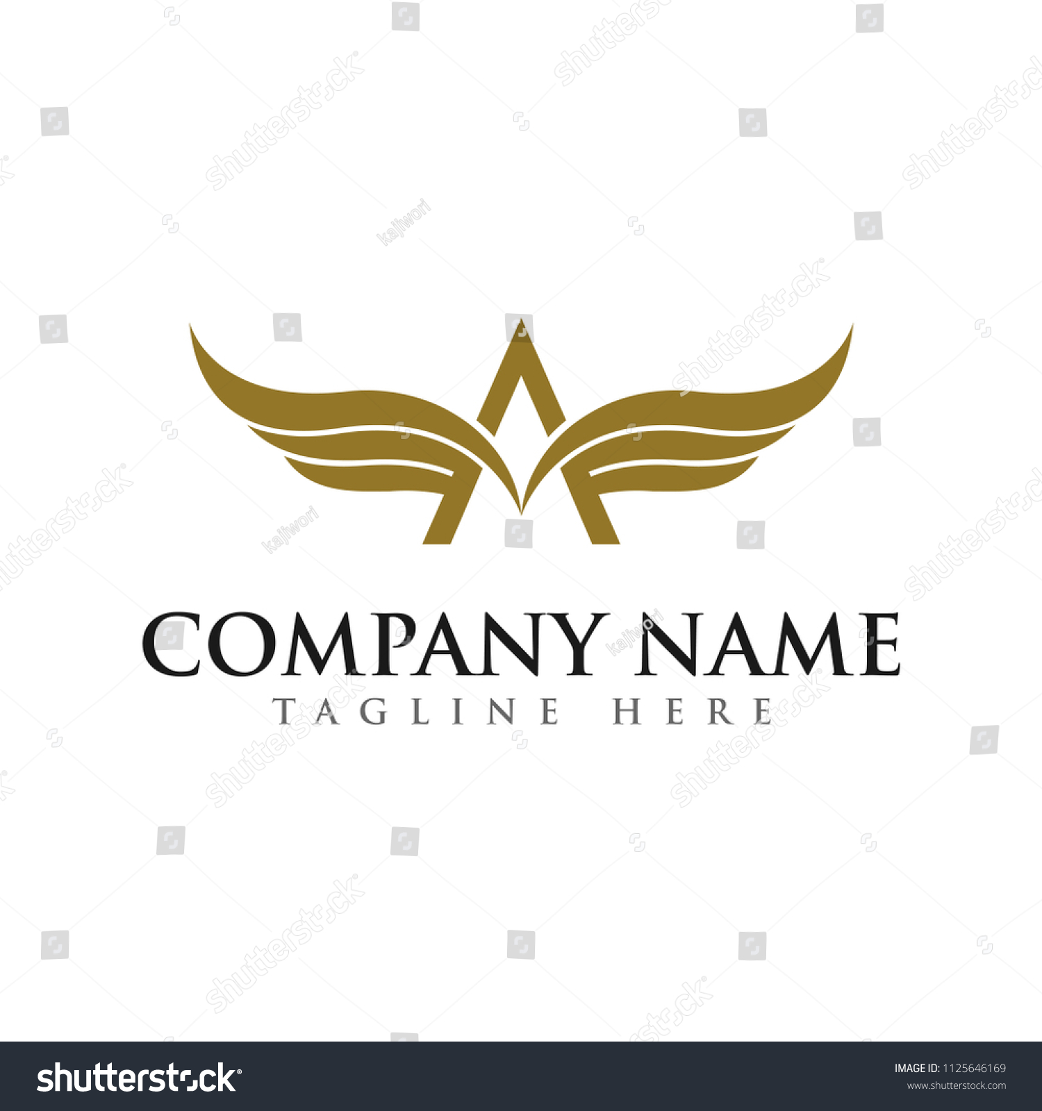 Abstract Creative Wings Logo Design Template Stock Vector (Royalty Free ...