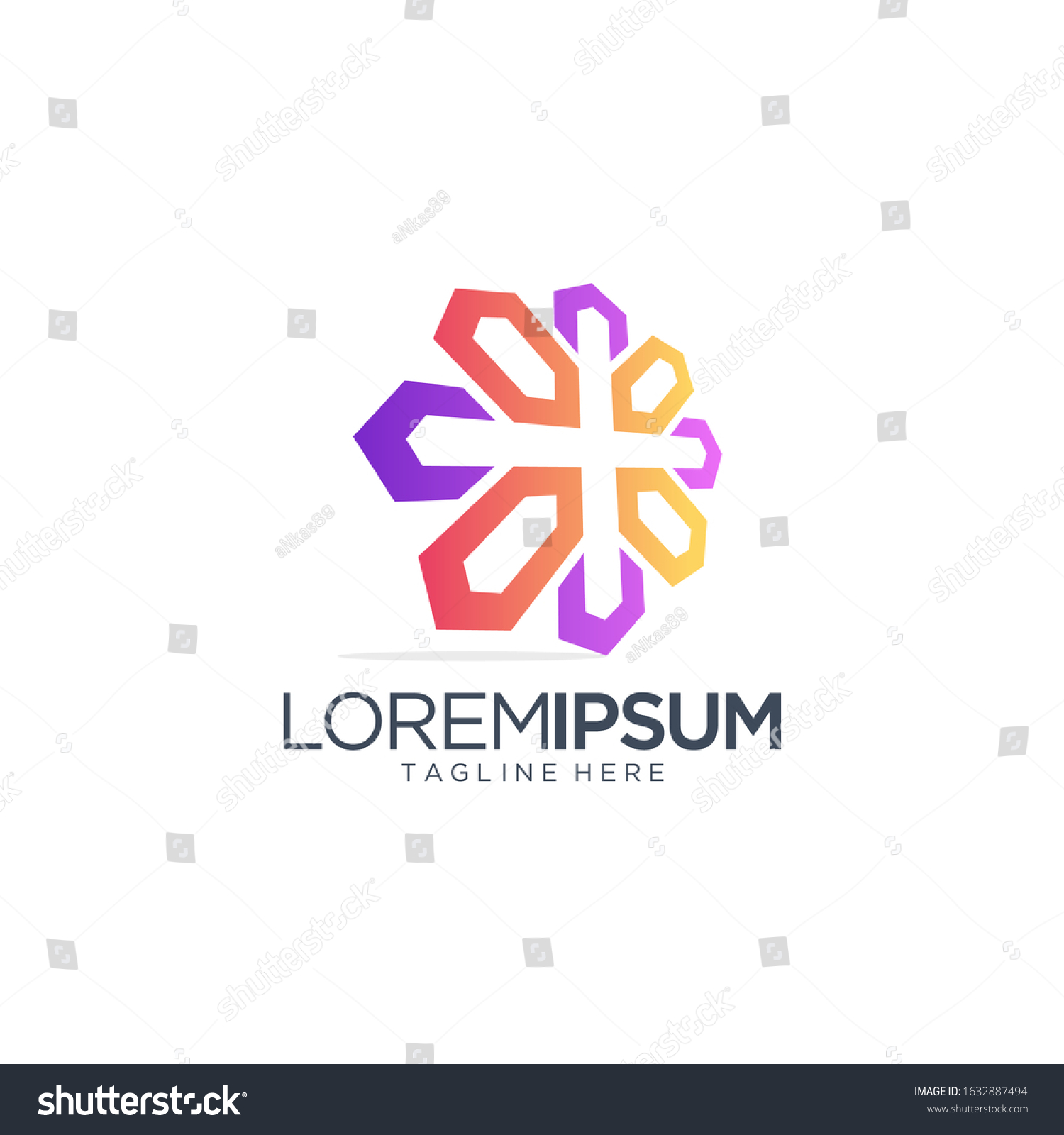 Abstract Cross Symbol Logo Design Vector Stock Vector (Royalty Free ...