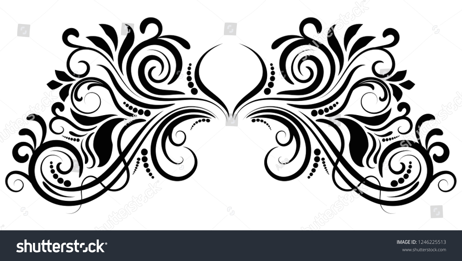 Abstract Curly Element Design Swirl Curl: เวกเตอร์สต็อก (ปลอดค่า ...