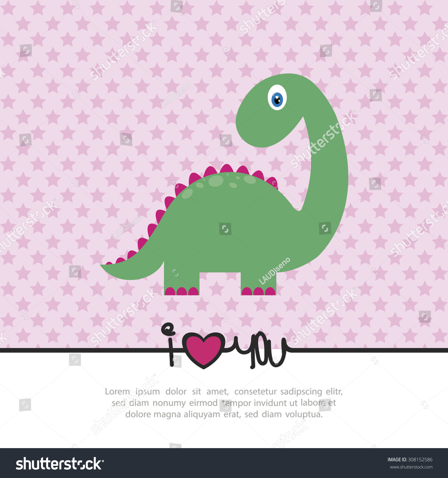 Abstract Cute Dinosaur On Special Background Stock Vector (Royalty Free ...
