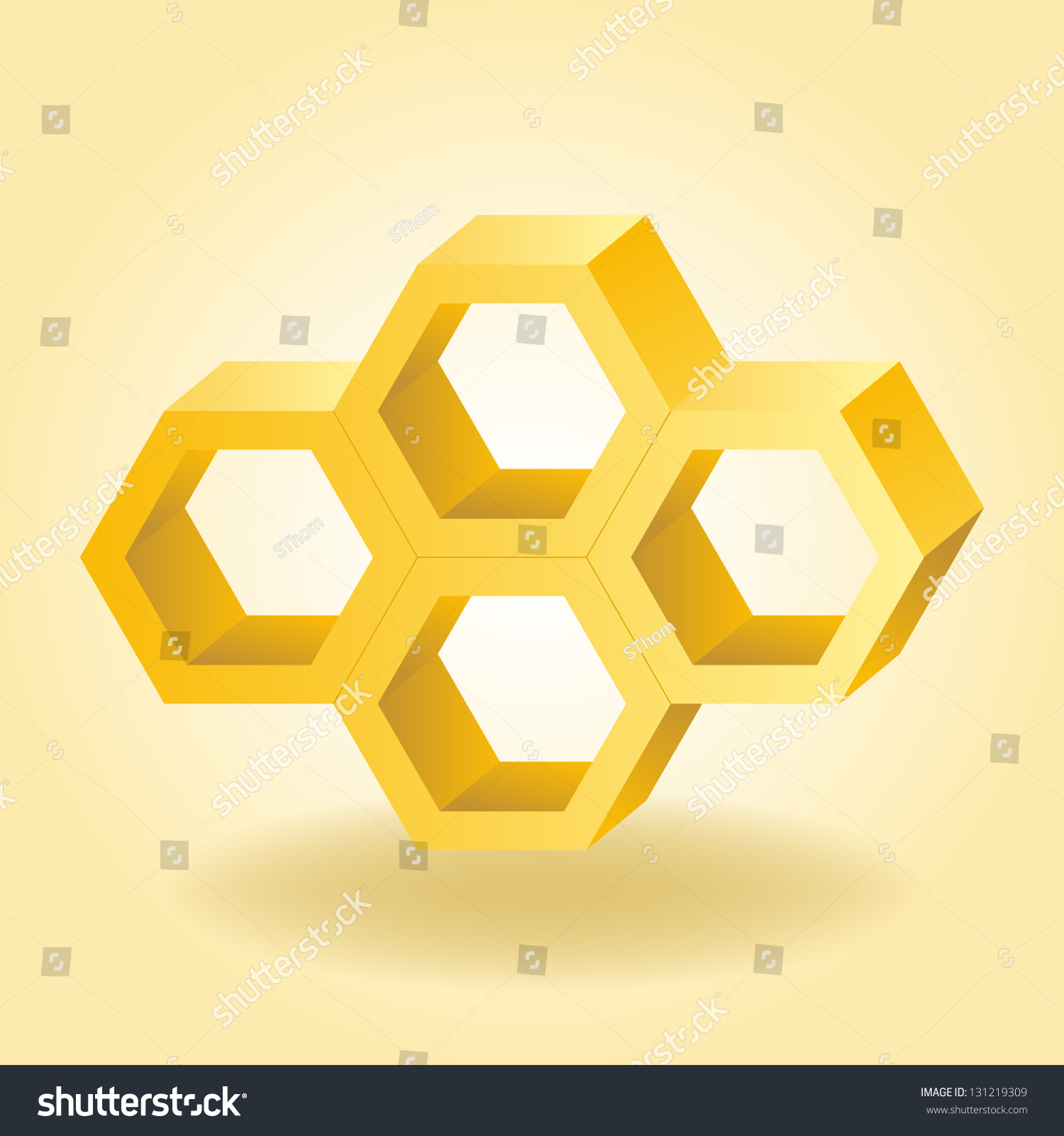 Abstract 3d Honeycomb Background Vector Illustration Stock Vector ...