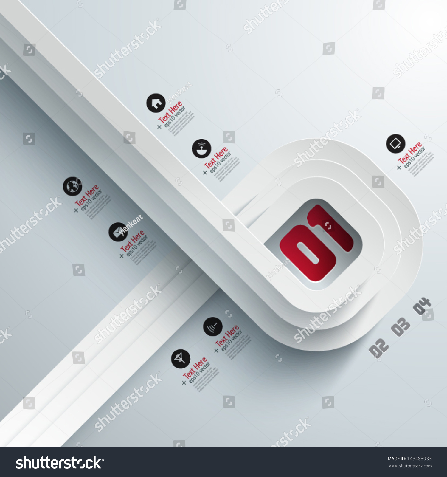 Abstract 3d Paper Graphics Stock Vector (Royalty Free) 143488933
