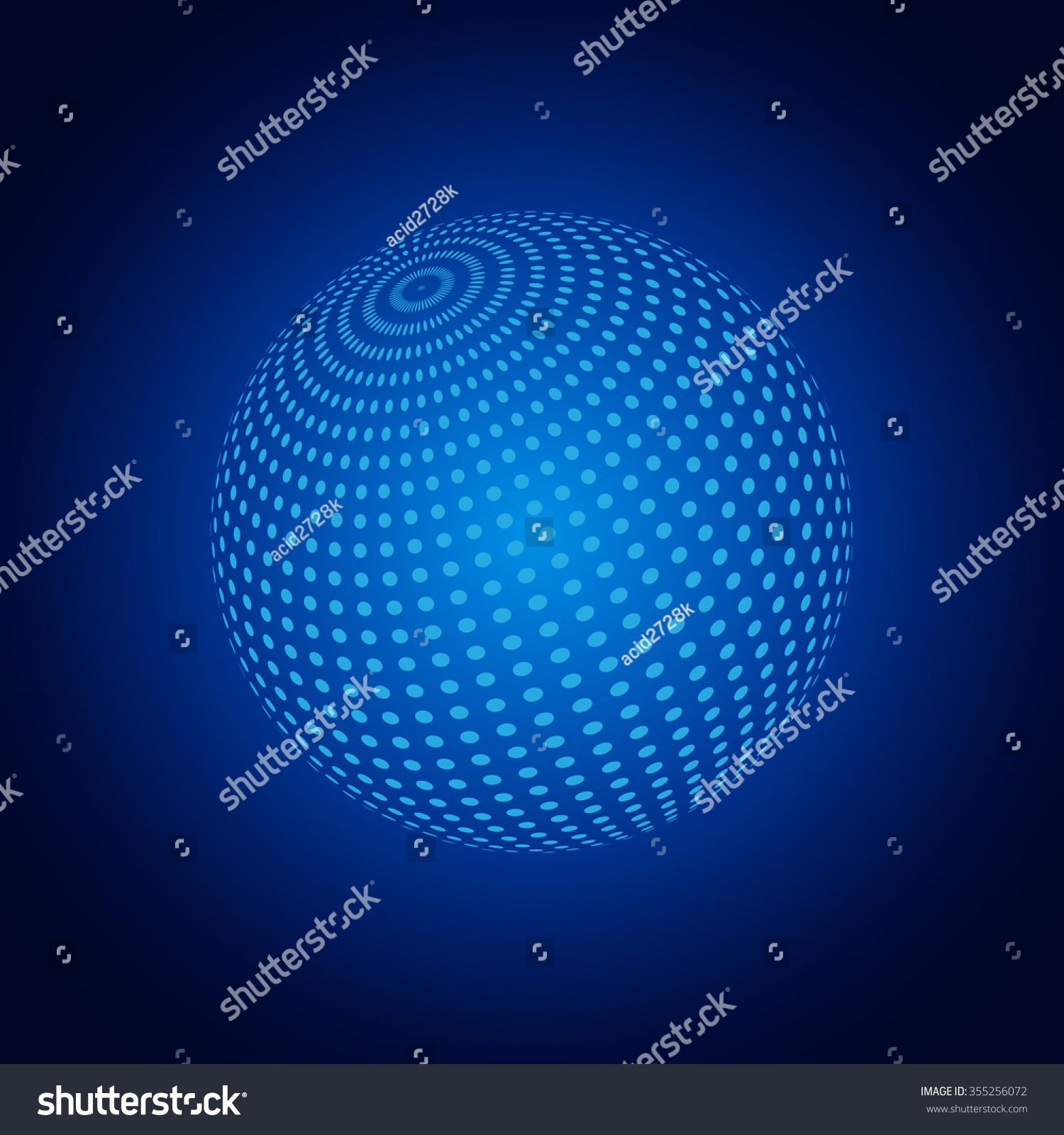 Abstract 3d Sphere Dots Vector Illustration Stock Vector (Royalty Free ...