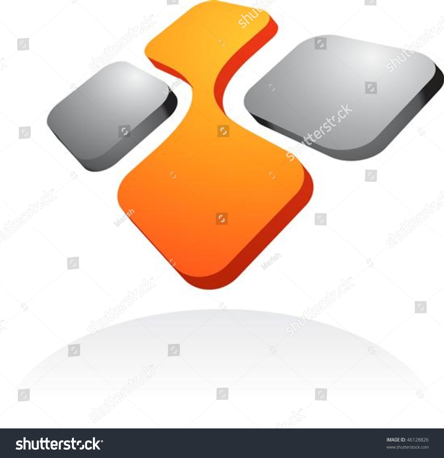 Abstract 3d Square Design Element Vector Stock Vector 46128826 ...