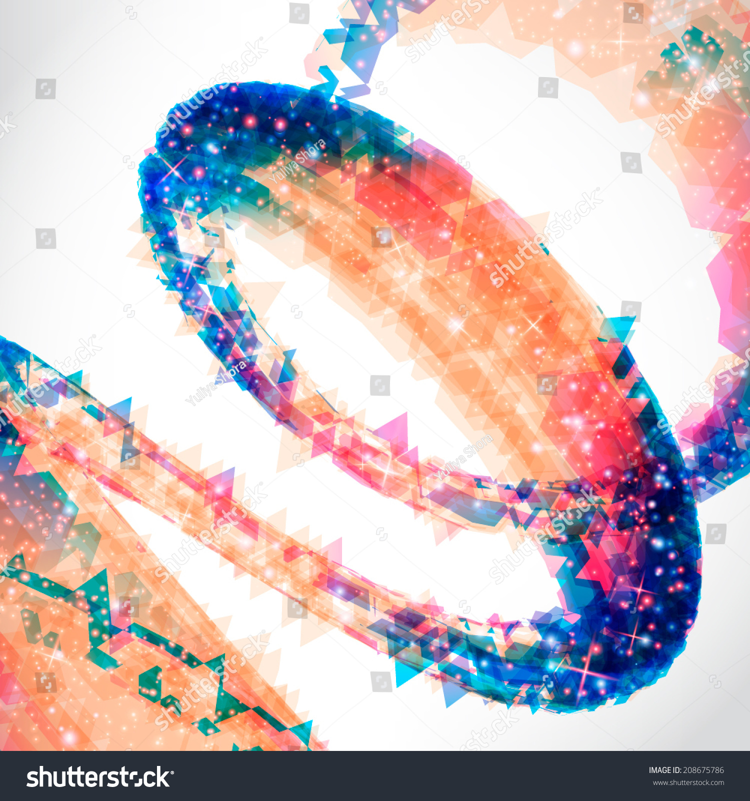 Abstract 3d Vector Circle Spiral Sparkle Stock Vector (Royalty Free ...