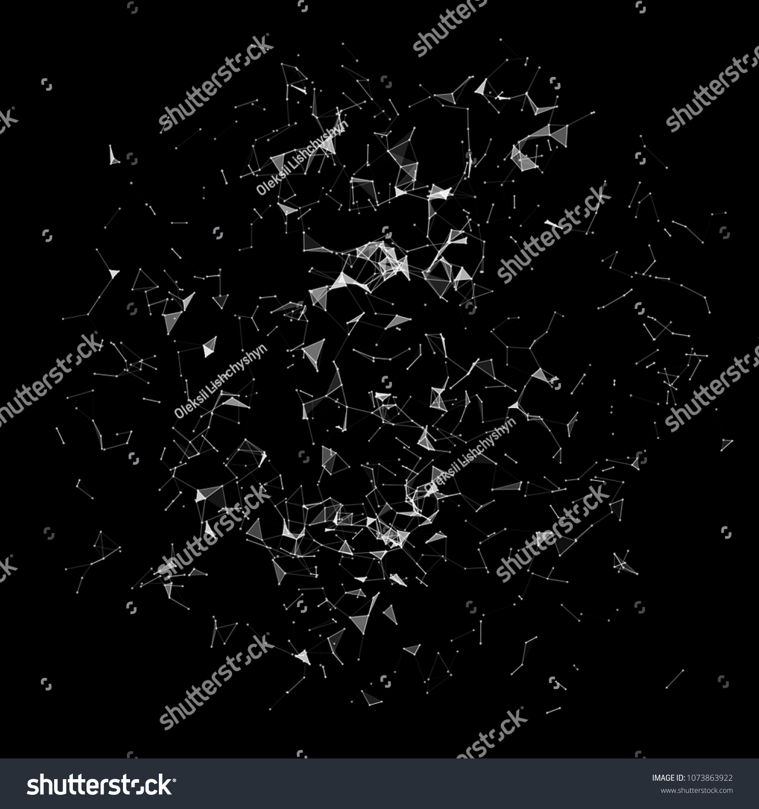 Abstract Dark Background Explosion Dots Lines: vector de stock (libre ...