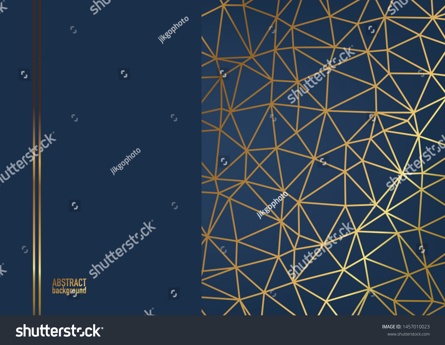 Abstract Dark Blue Background Gold Triangle Stock Vector (Royalty Free ...