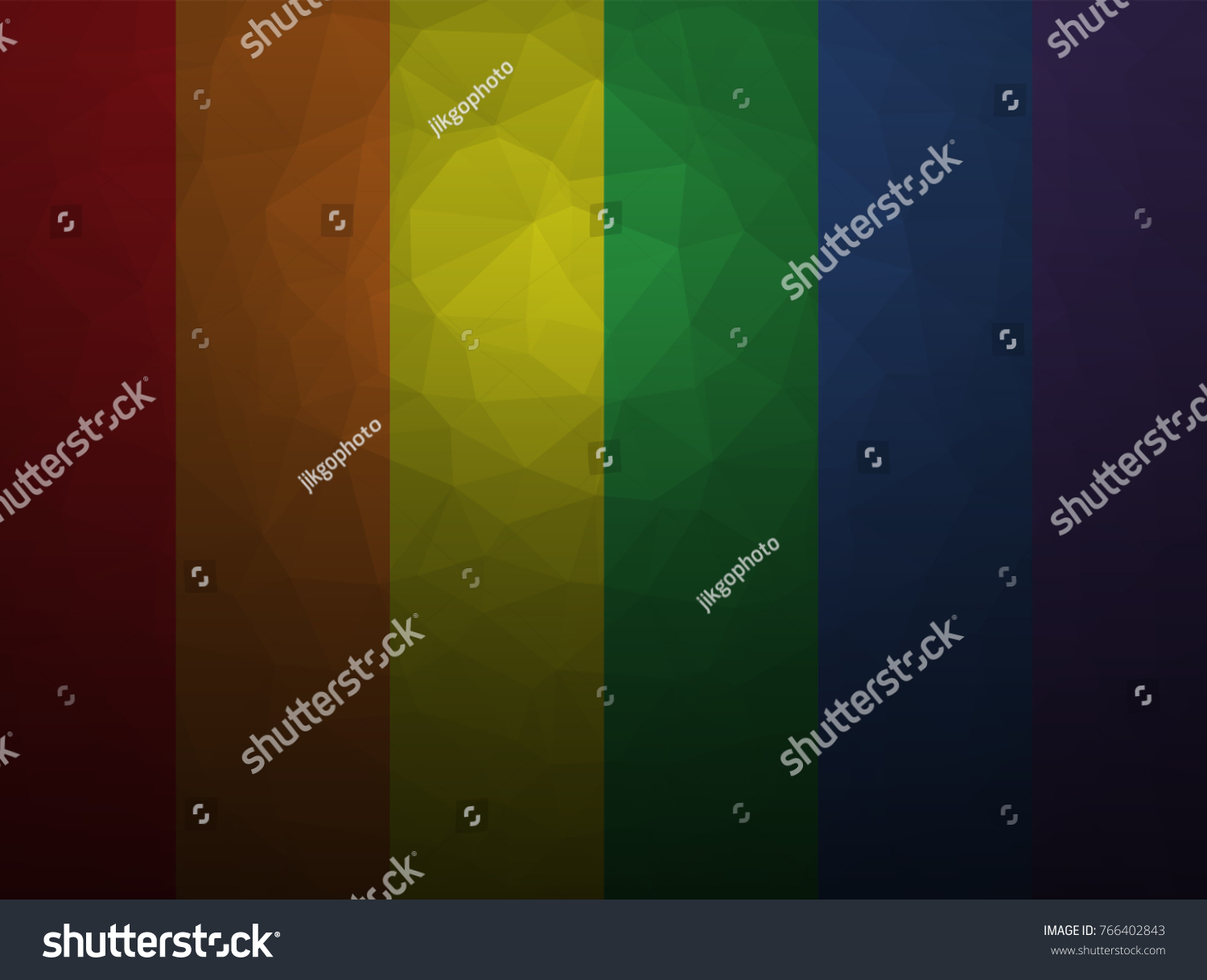 Abstract Dark Rainbow Geometric Polygon Background Stock Vector ...