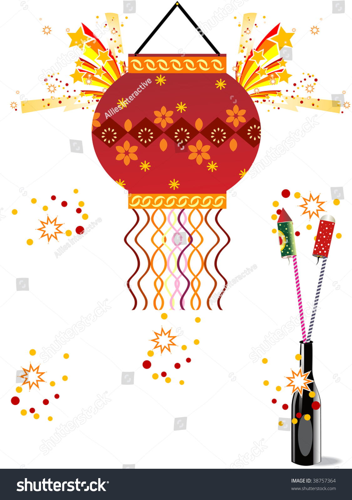 Abstract Decorated Background Cracker Stock Vector (Royalty Free ...