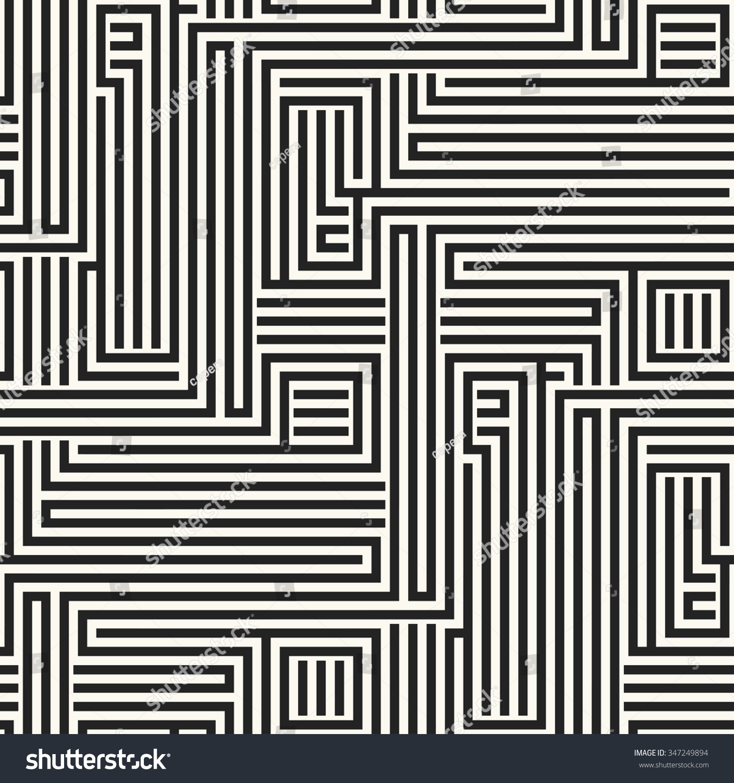 Abstract Decorative Maze Motif Seamless Pattern Stock Vector (Royalty ...