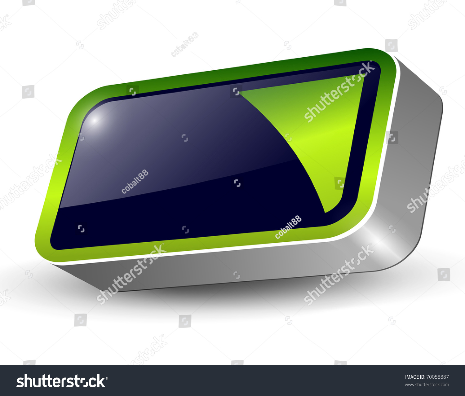 Abstract Design, 3d Rectangle Glossy Symbol, Vector Illustration ...