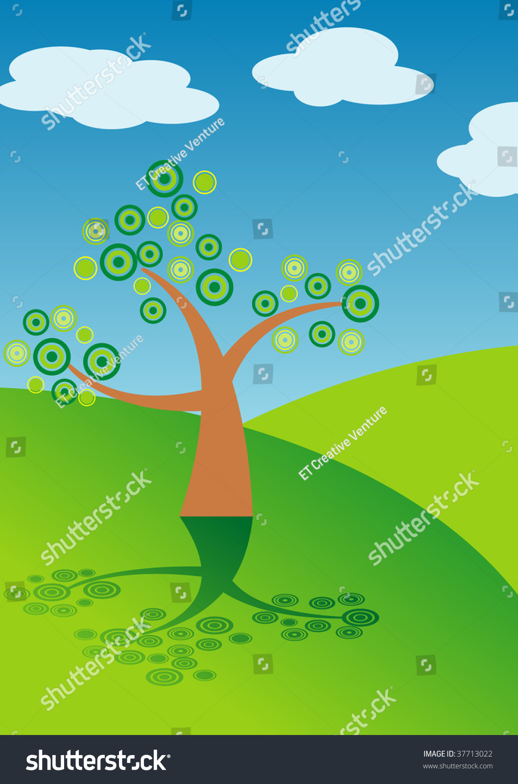 Abstract Design Tree Illustration Stock Vector (Royalty Free) 37713022 ...