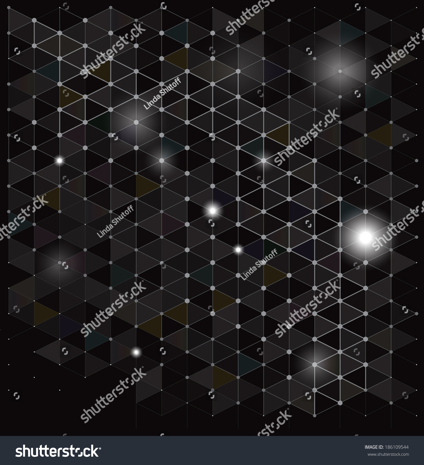 Abstract Diamond Vector Background Moleculas Effect Stock Vector ...