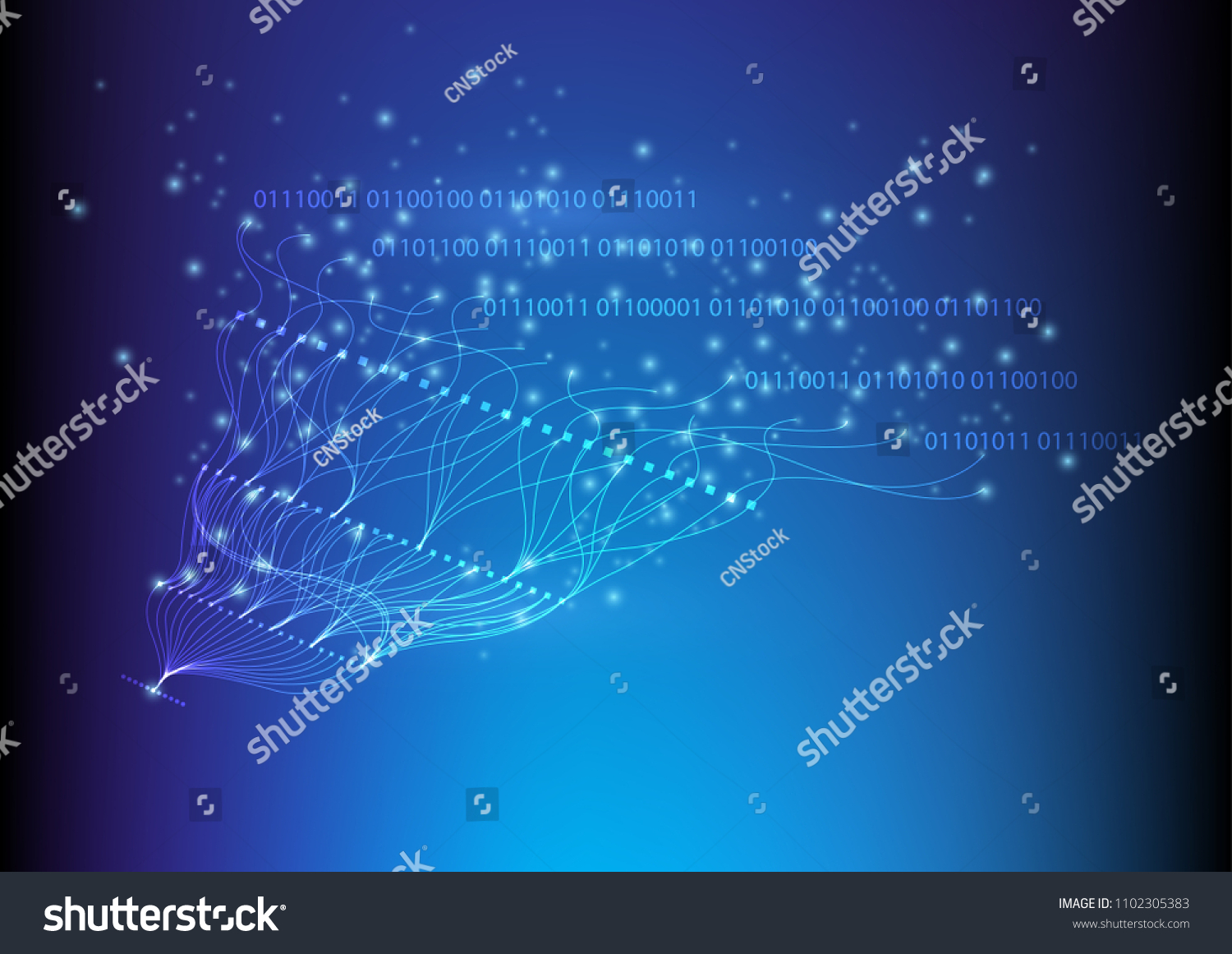 Abstract Digital Technology Background Machine Learning Stock Vector ...