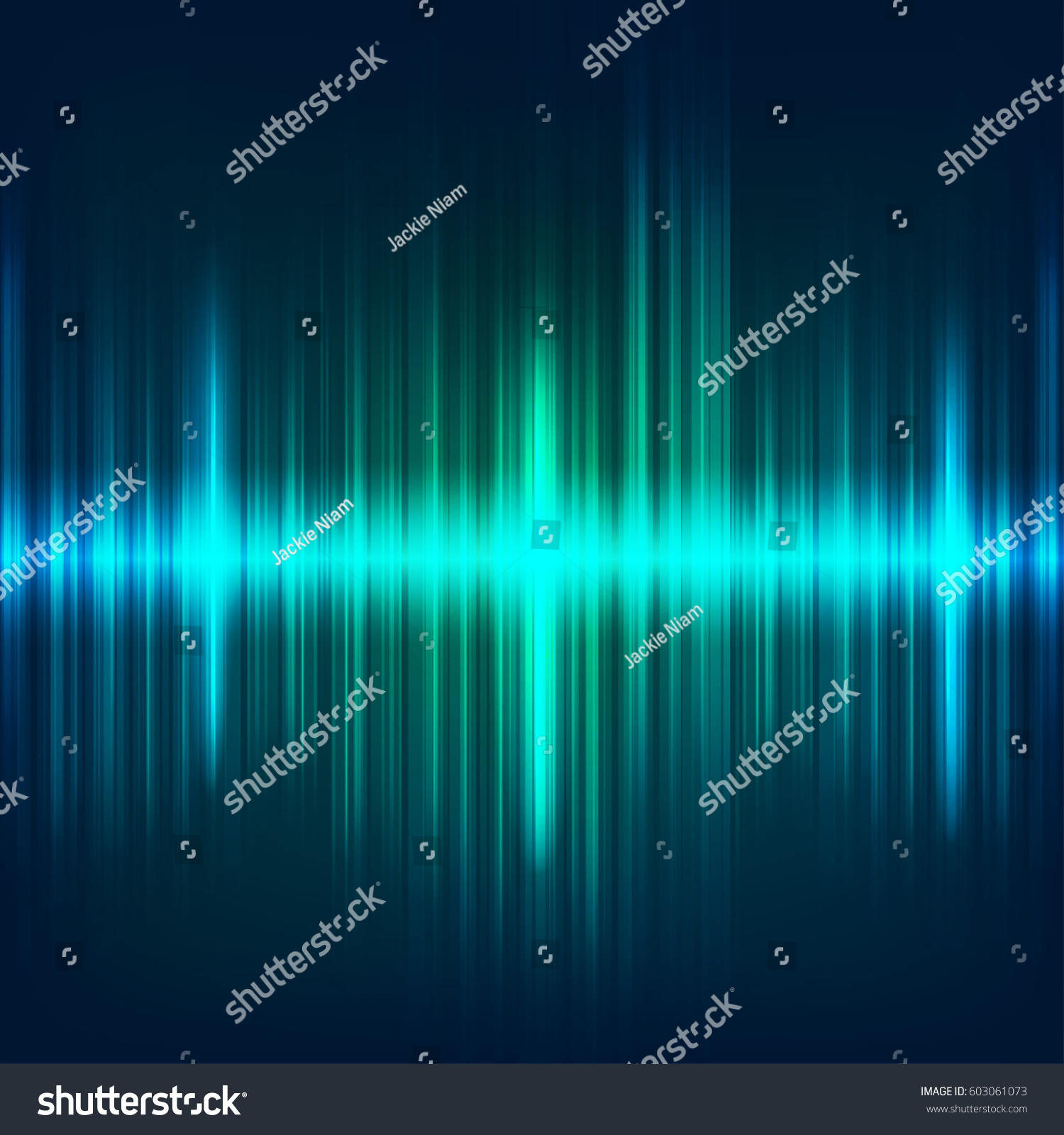 Abstract Digital Blue Equalizer Sound Wave Stock Vector (Royalty Free ...