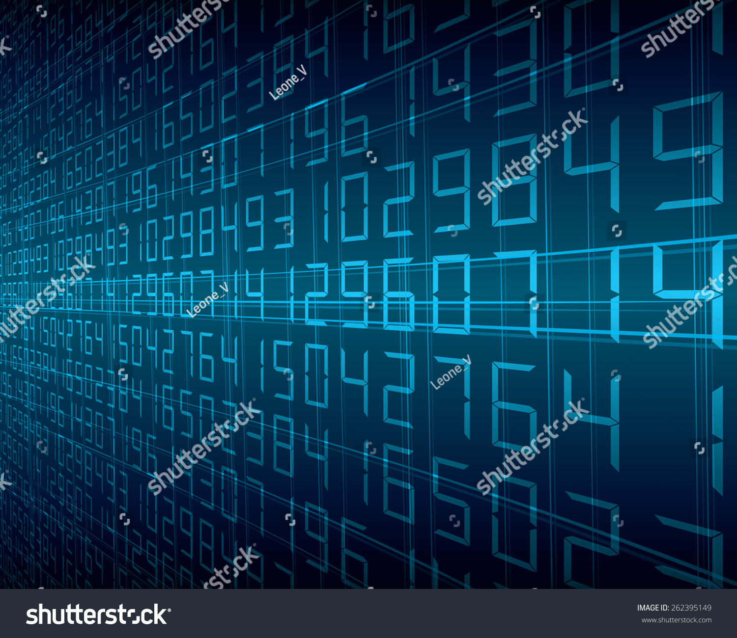 fondo de números digitales abstractos azul: vector de stock (libre de ...