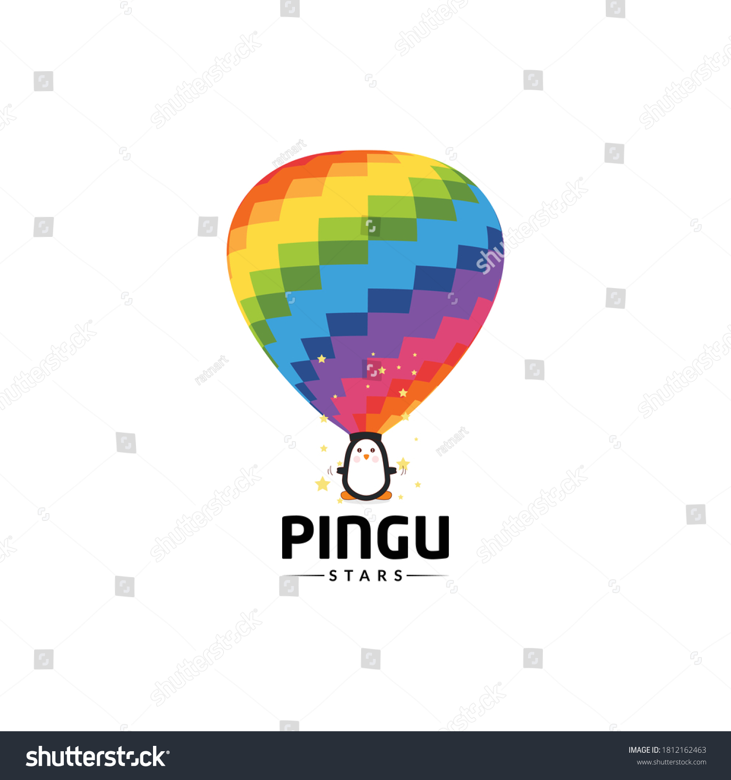 Abstract Digital Pingu Logo Design Vector Stock Vector (Royalty Free ...