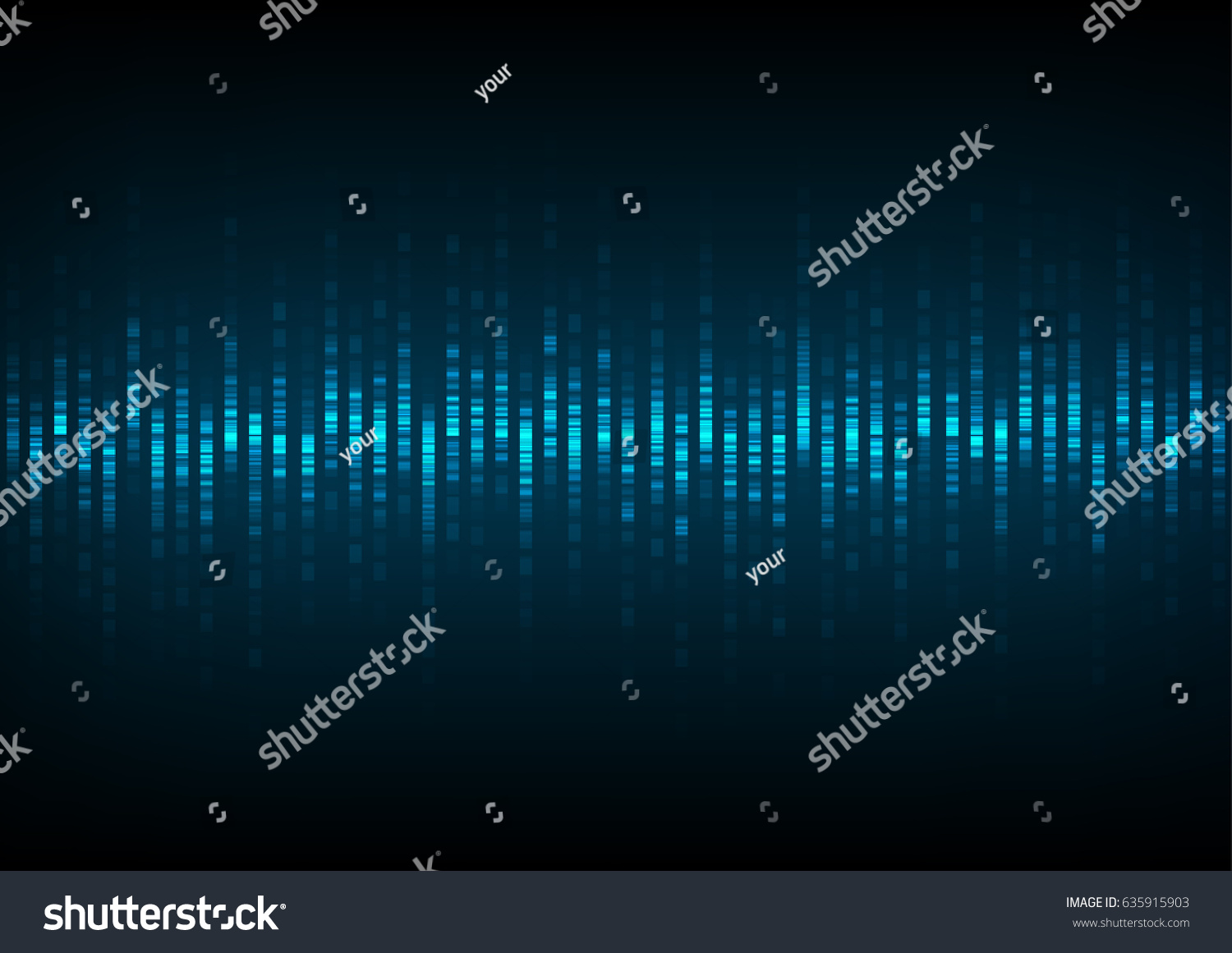 Abstract Digital Sound Wave Background Stock Vector (Royalty Free ...