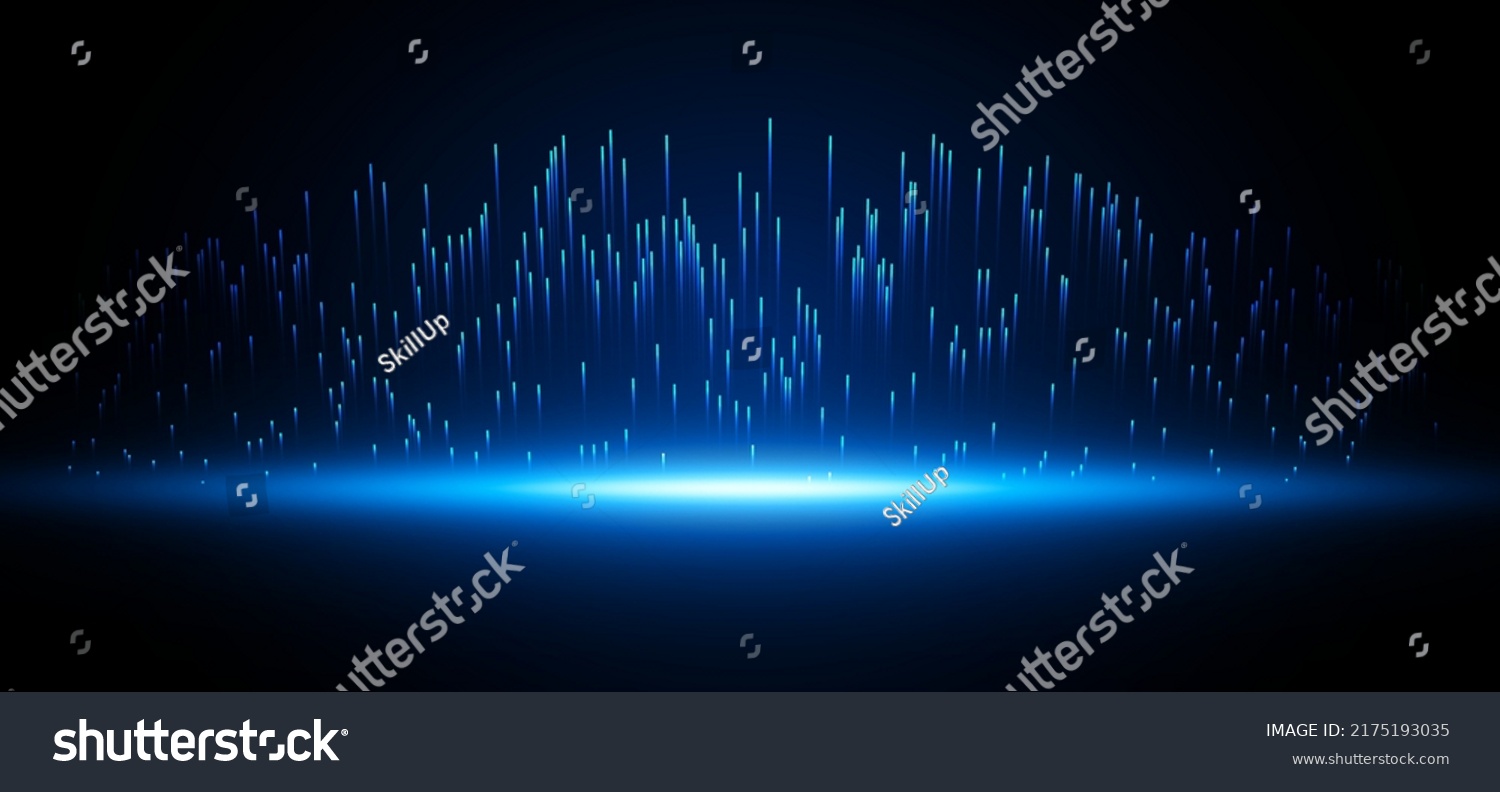 Abstract Digital Technology Background Blue Light Stock Vector (Royalty ...