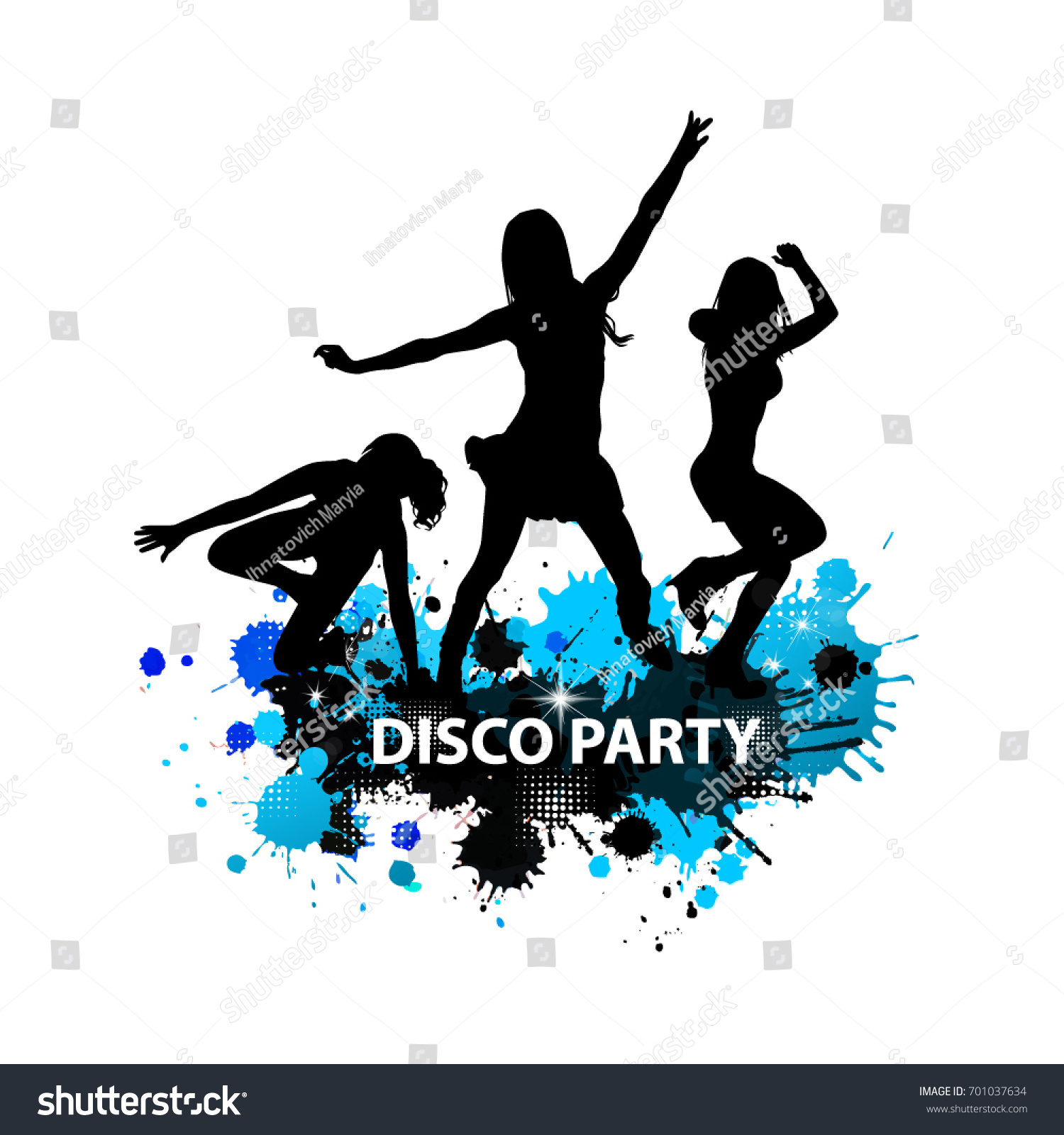 Abstract Disco Dancing Girls Vector Stock Vector (Royalty Free ...